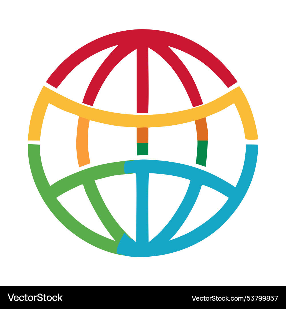 Global inclusive education logo Royalty Free Vector Image