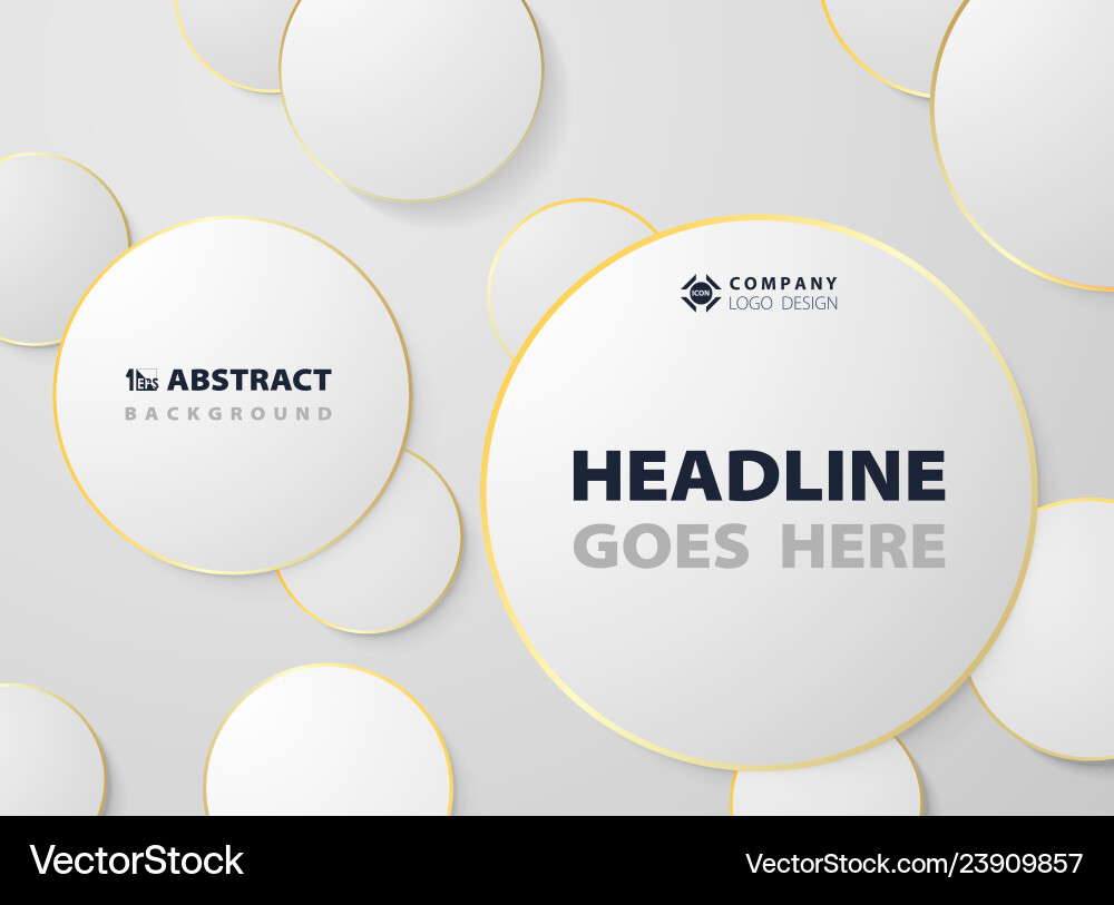 Golden Circle Abstract Background Royalty Free Vector Image