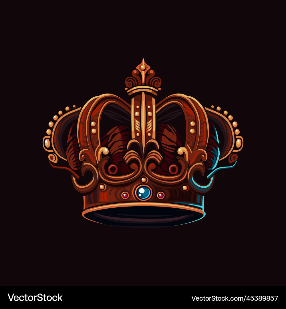 Real Crown Black Background