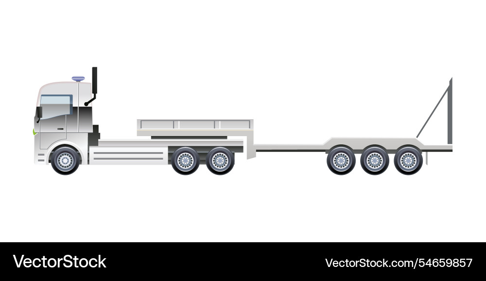 Low loader semi trailer truck heavy industries Vector Image