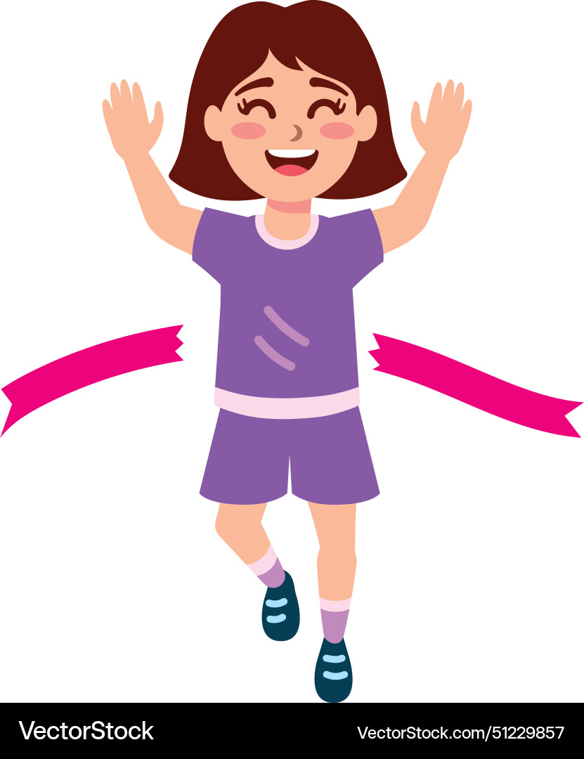 Runner girl athletic Royalty Free Vector Image