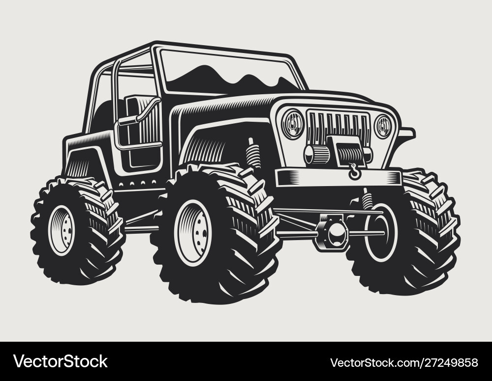 A off road suv car Royalty Free Vector Image - VectorStock