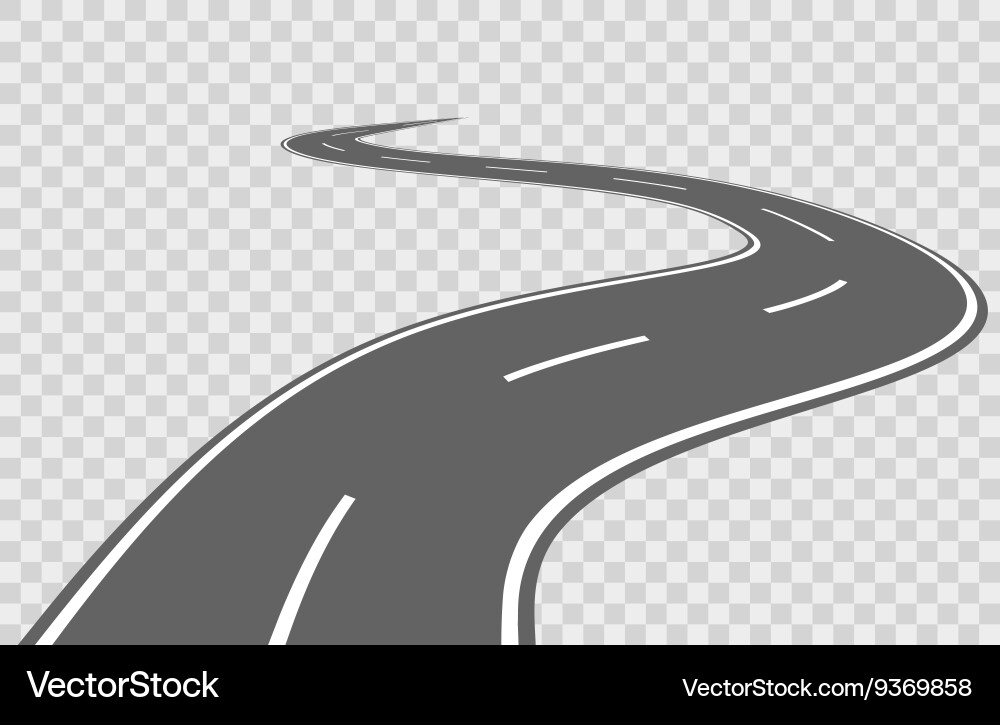Abstract winding road Royalty Free Vector Image
