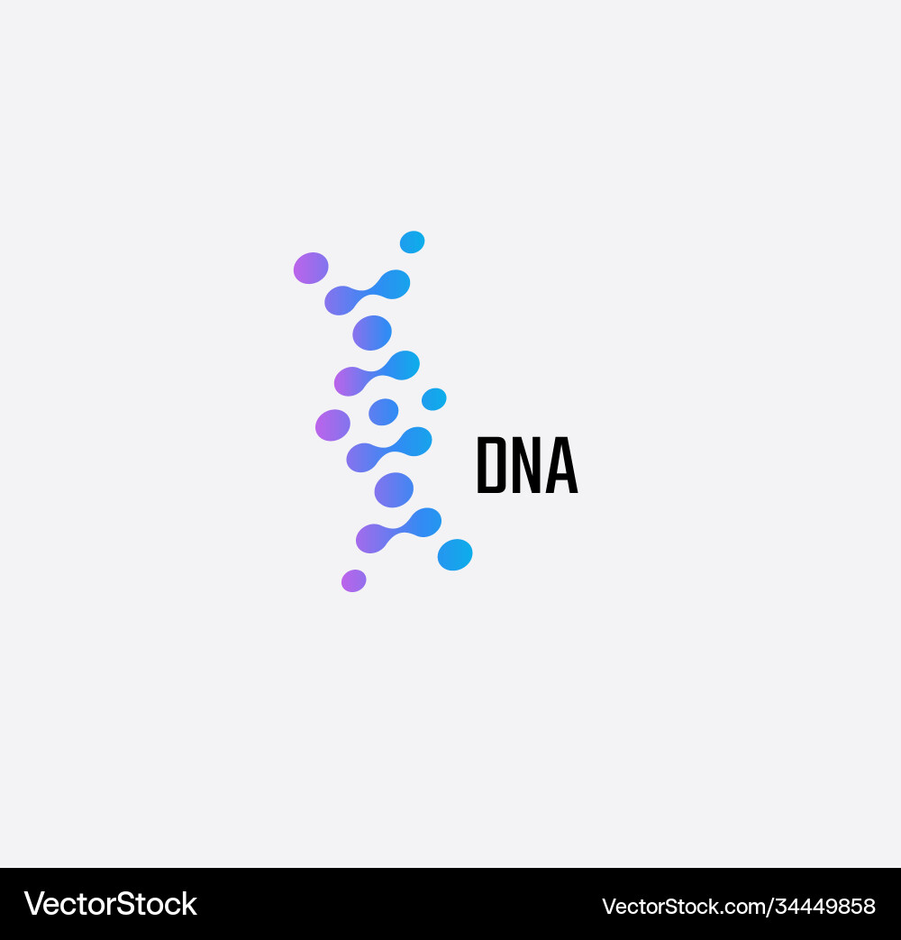 Dna logo concept for medical development Vector Image