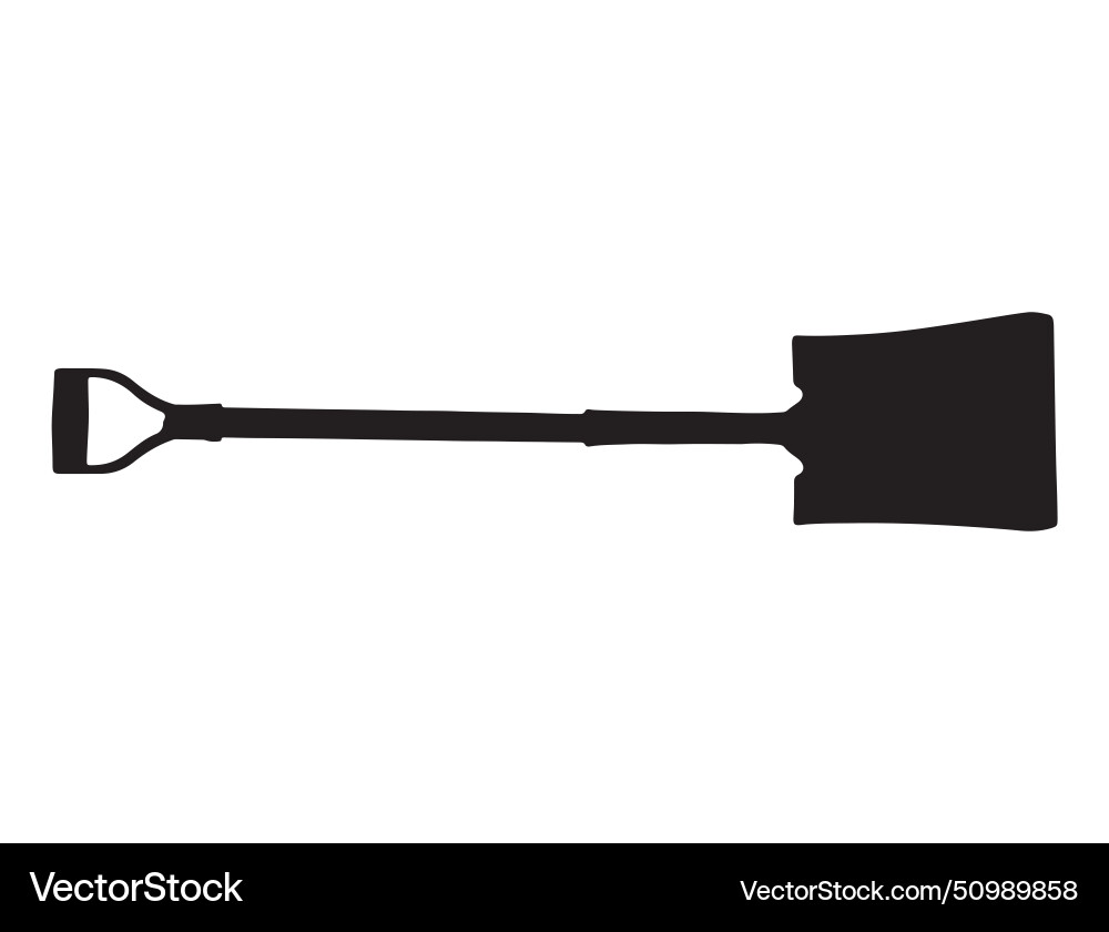 Drain spade silhouette art Royalty Free Vector Image