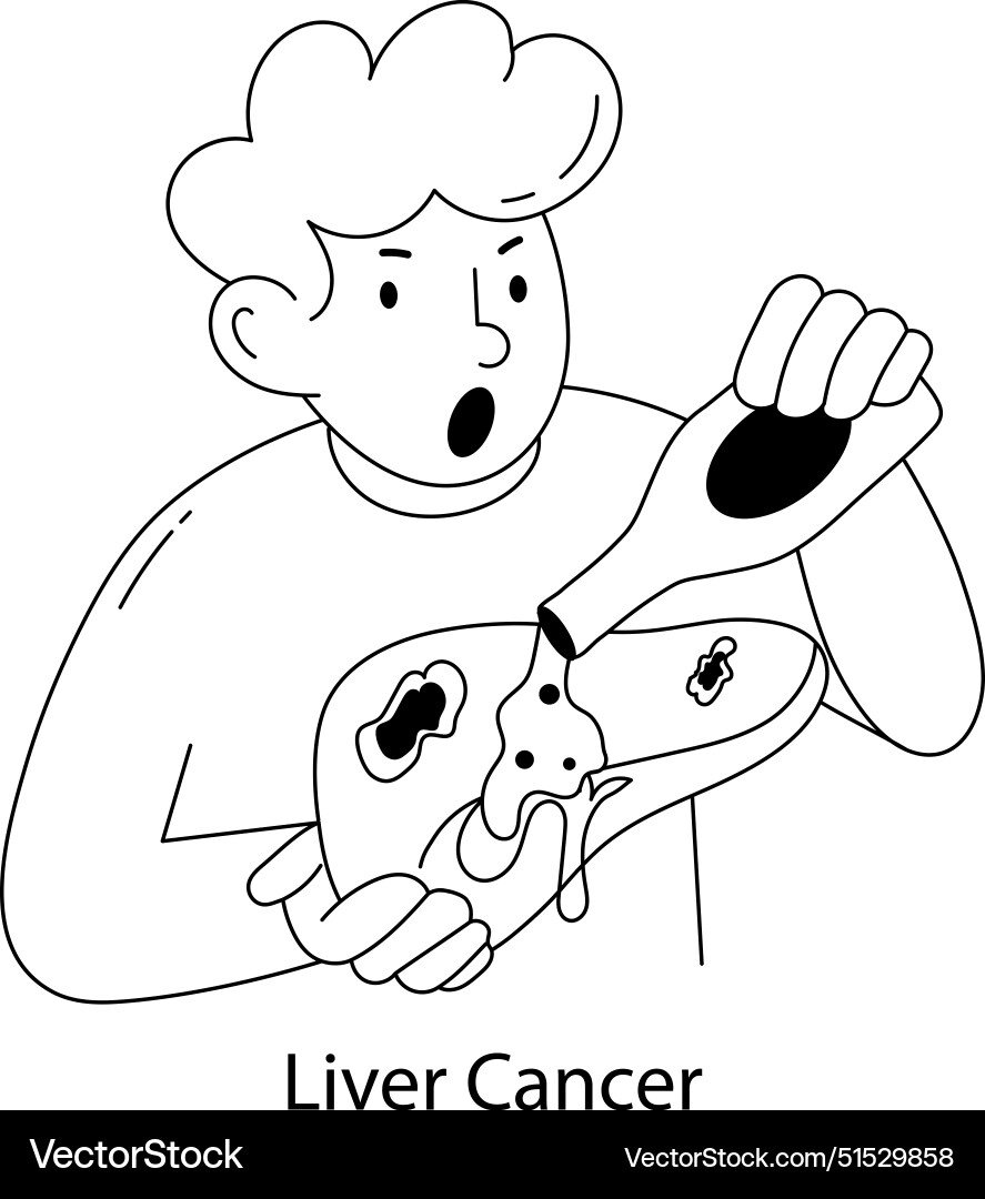Liver cancer Royalty Free Vector Image - VectorStock