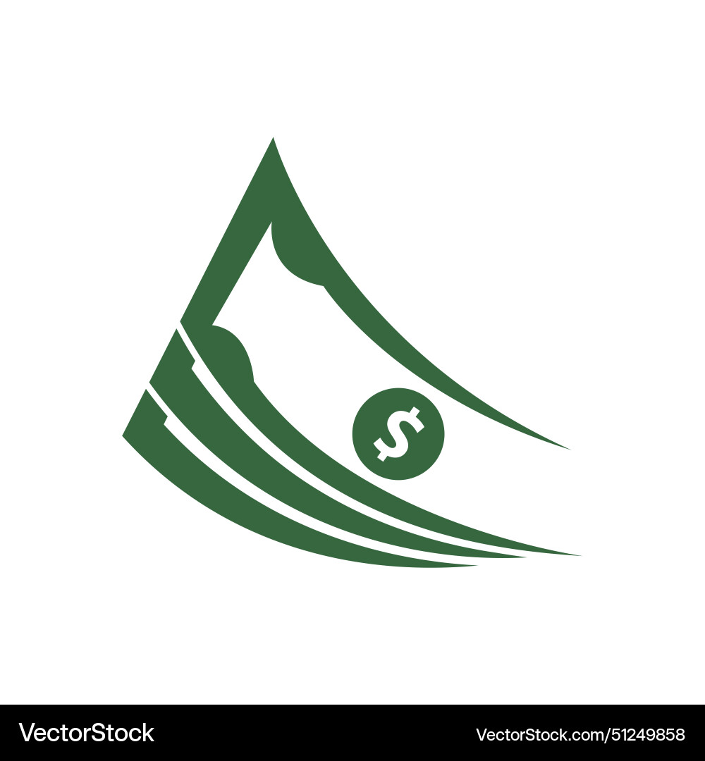 Money logo icon flat design Royalty Free Vector Image