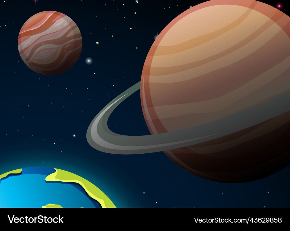 Outer space background wallpaper Royalty Free Vector Image