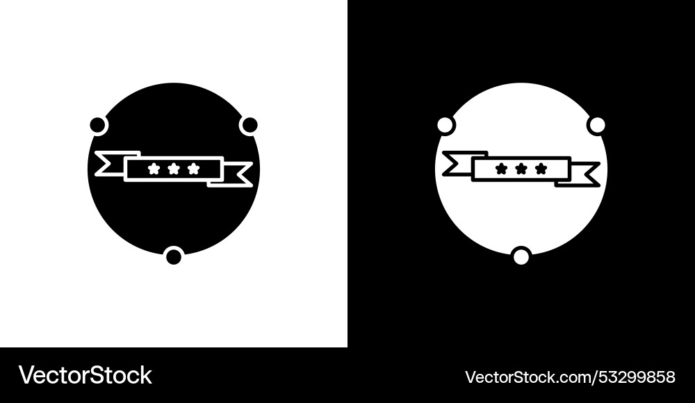 Sash icon outline sign symbol set Royalty Free Vector Image