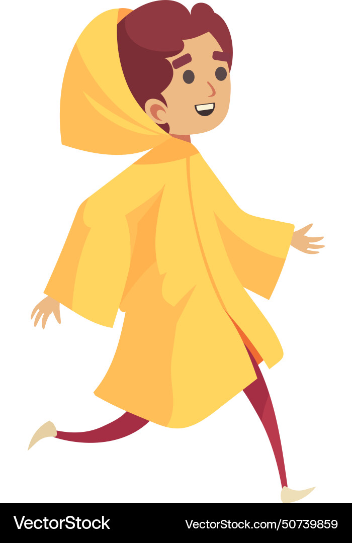 Bad weather child composition Royalty Free Vector Image