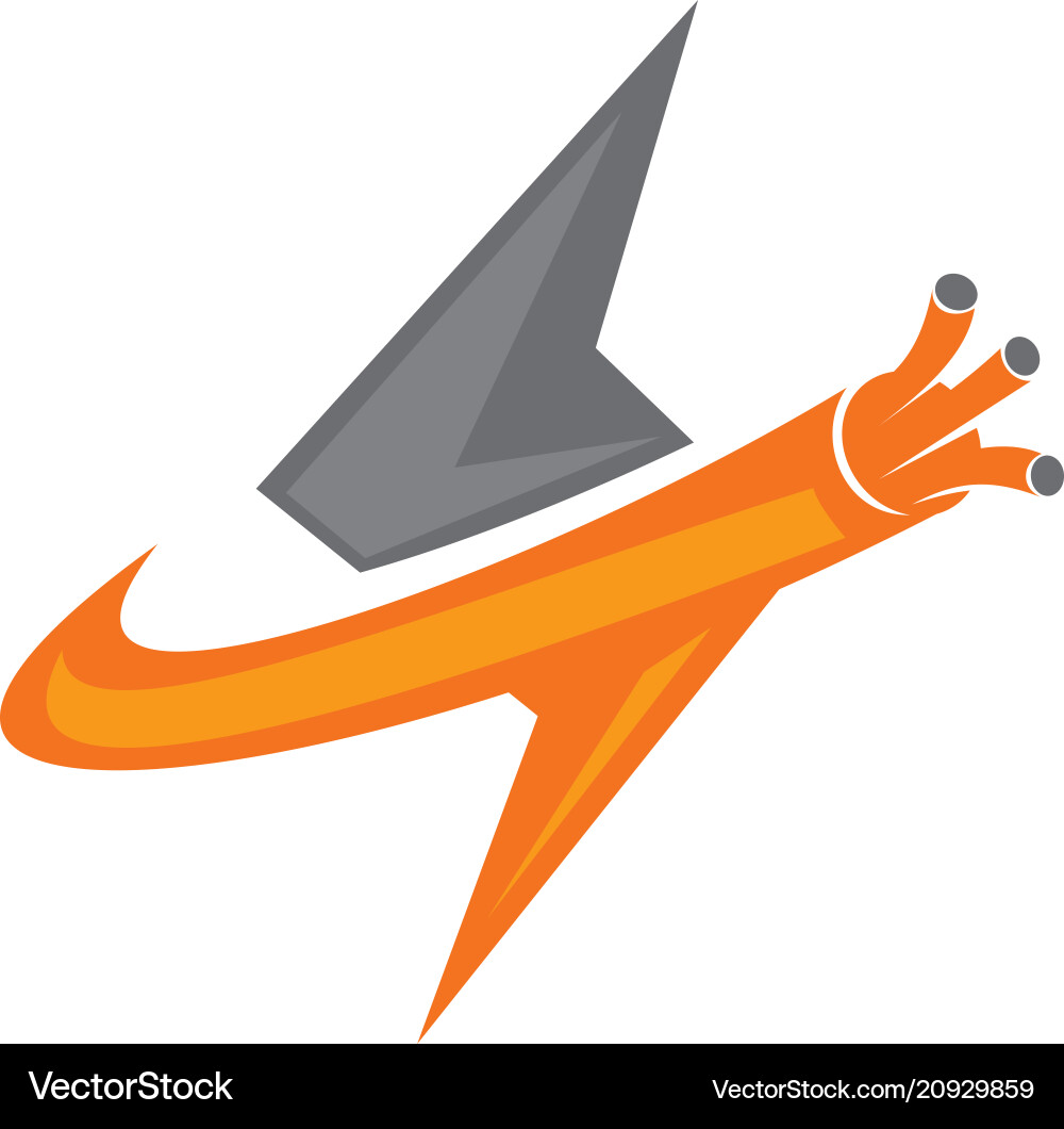 Fiber Optic Logo Template Royalty Free Vector Image