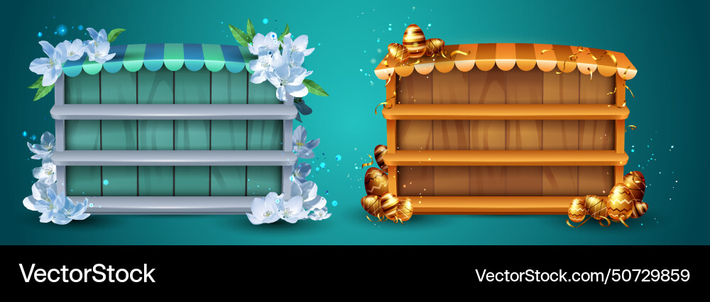 Game shop frames set isolated on background Vector Image