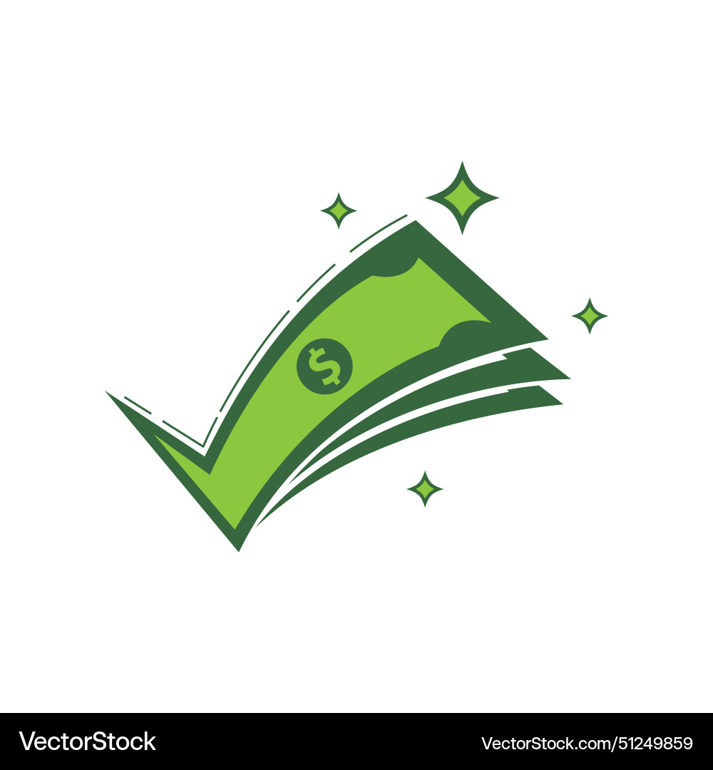 Money logo icon flat design Royalty Free Vector Image