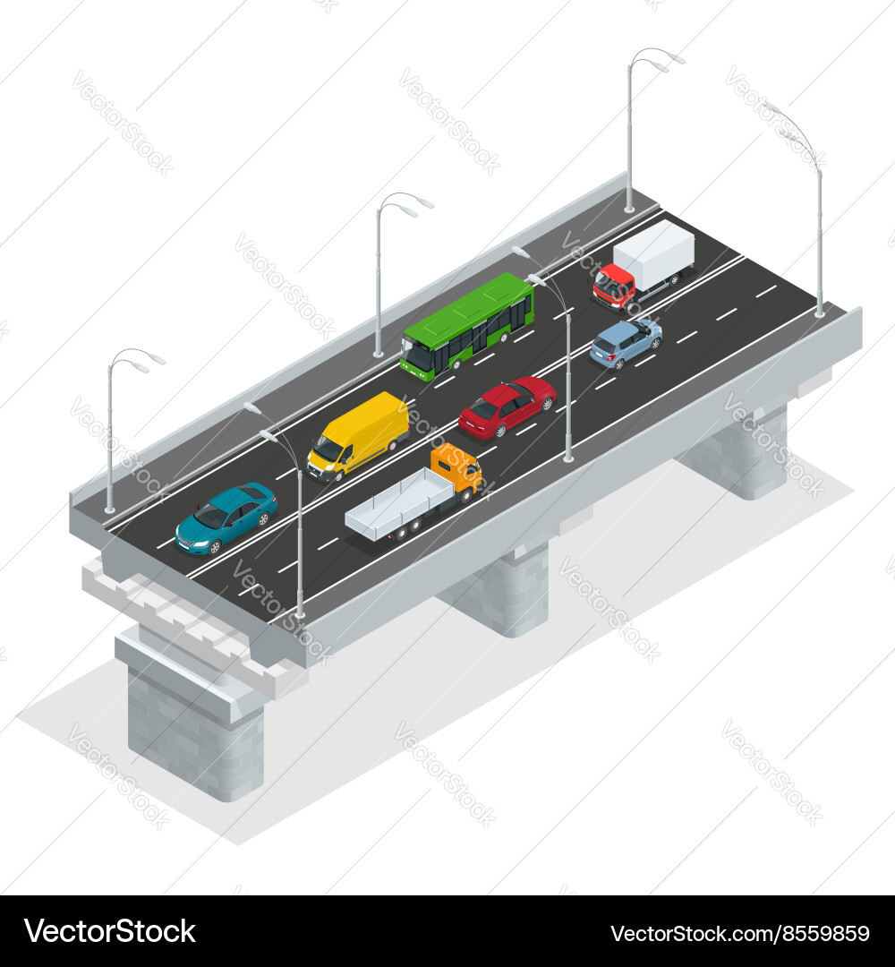 Overpass elevated road Royalty Free Vector Image