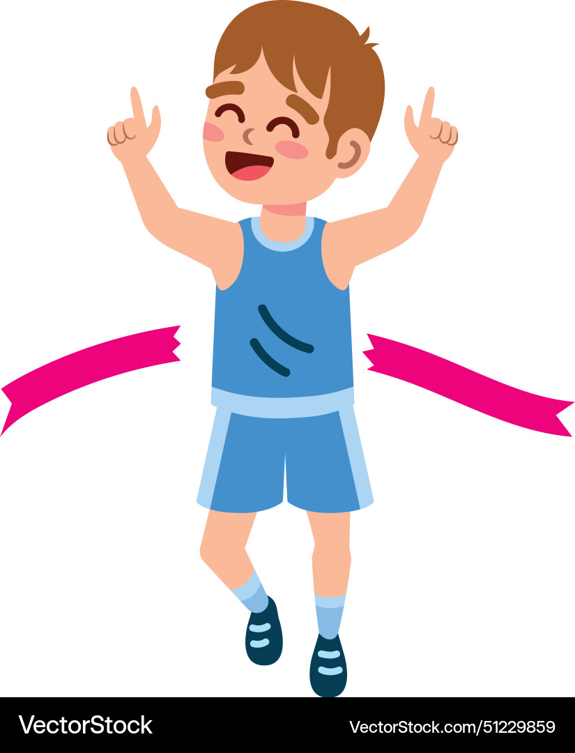 Runner boy sporty Royalty Free Vector Image - VectorStock