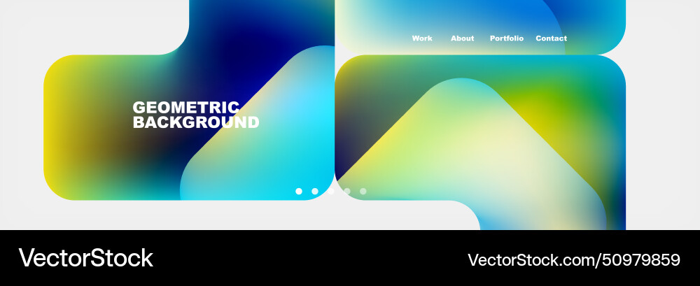 Teal liquid color background design for landing Vector Image