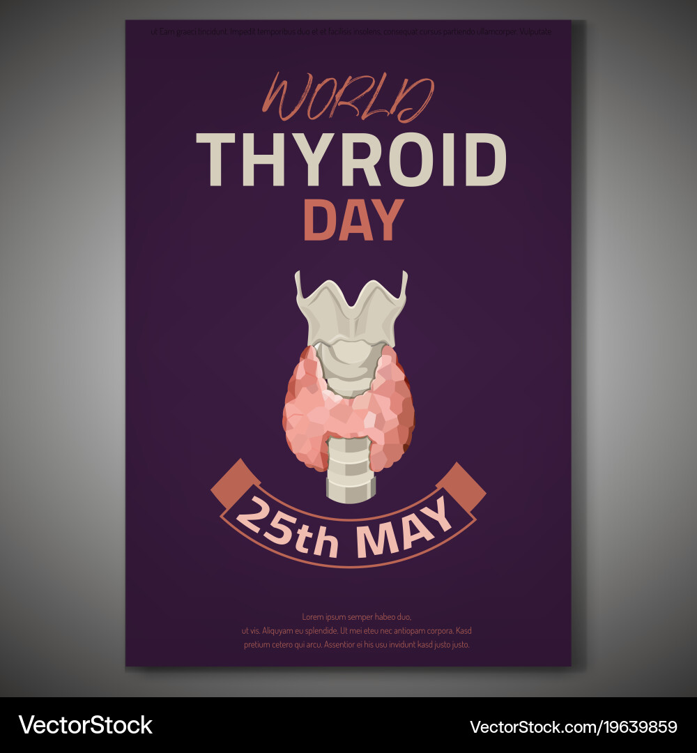 Thyroid gland poster Royalty Free Vector Image