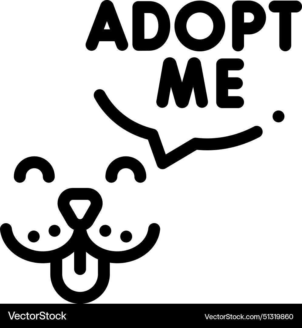 Adopt icon thin linear style design isolated Vector Image Adopt icon thin linear style design isolated Vector Image