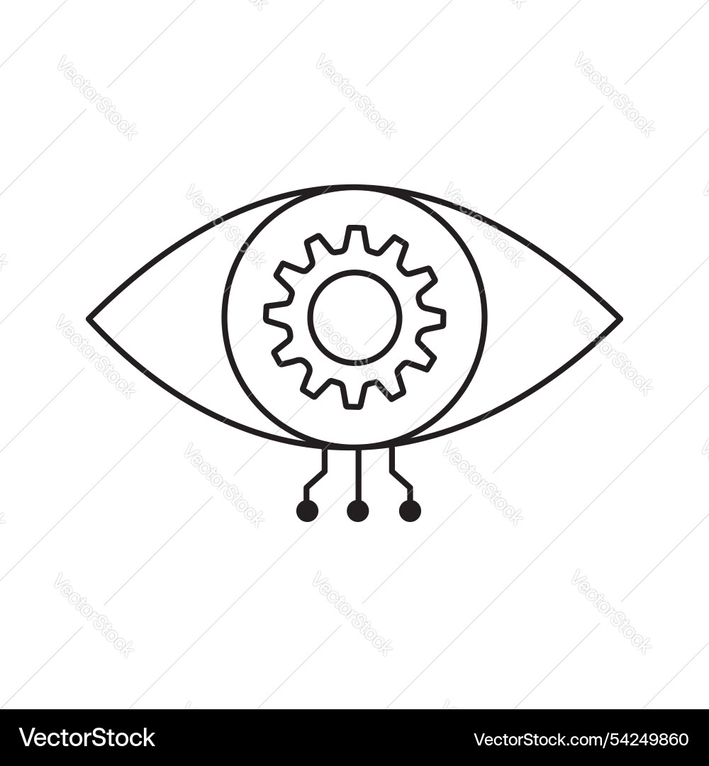 Ai vision eye for smart automation icon design Vector Image