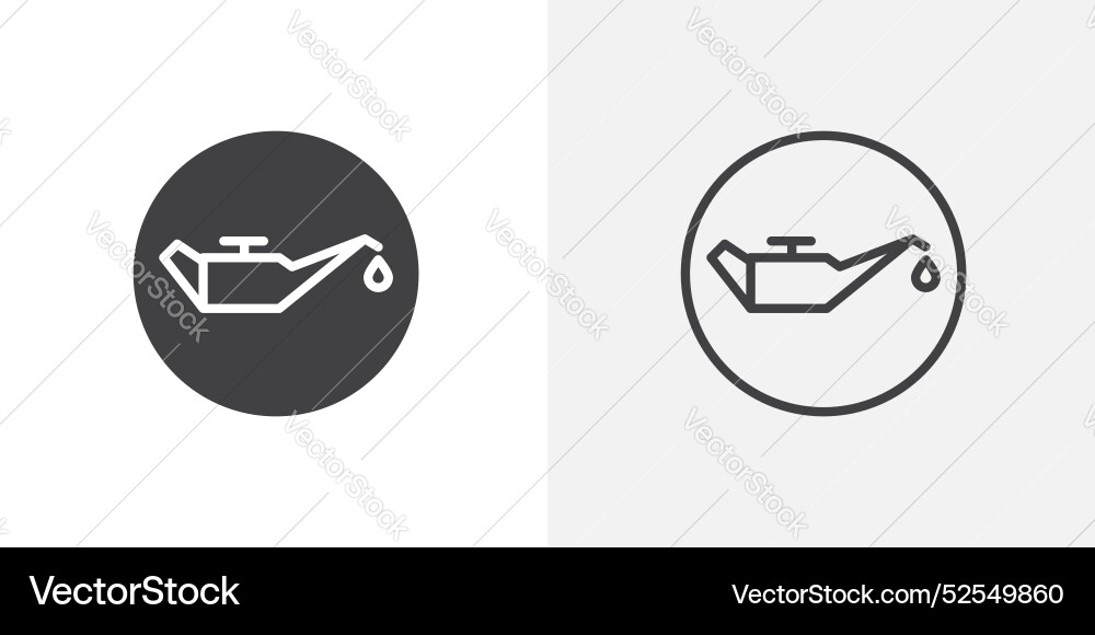 Change car oil thin line icon set Royalty Free Vector Image