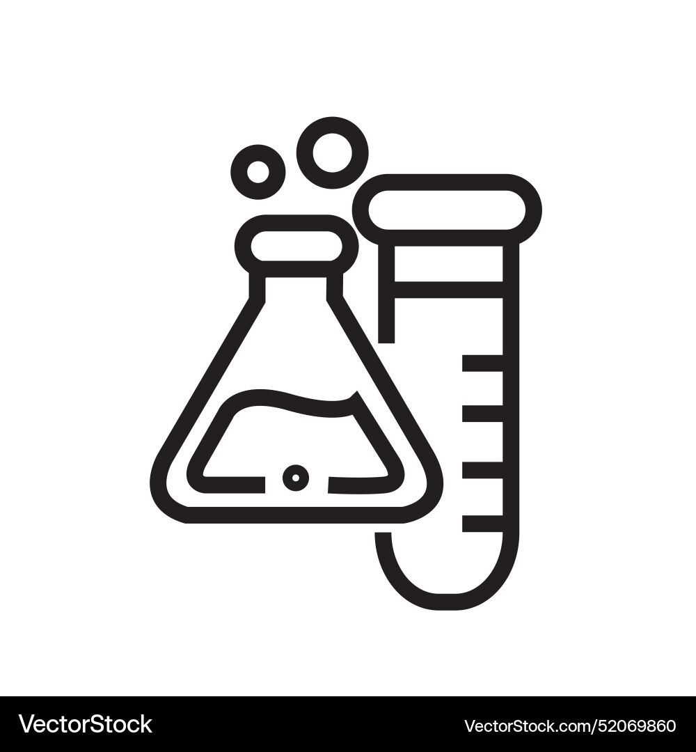 Chemistry icon perfect for science and education Vector Image