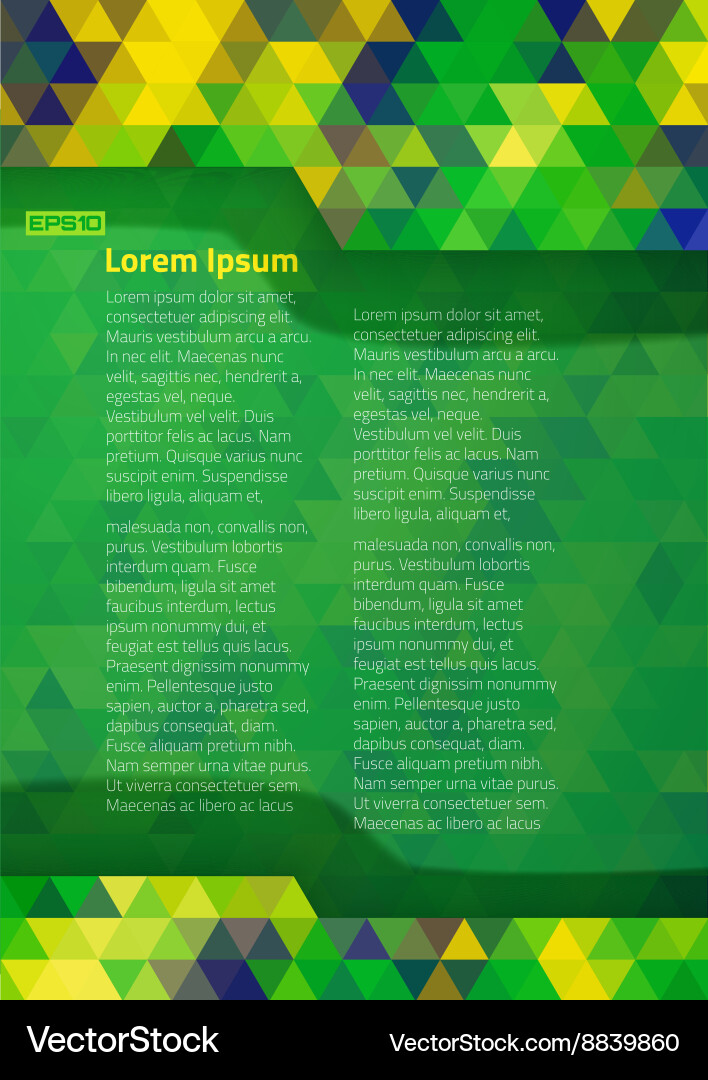 Geometric digital background brazil 2016 a4 size Vector Image