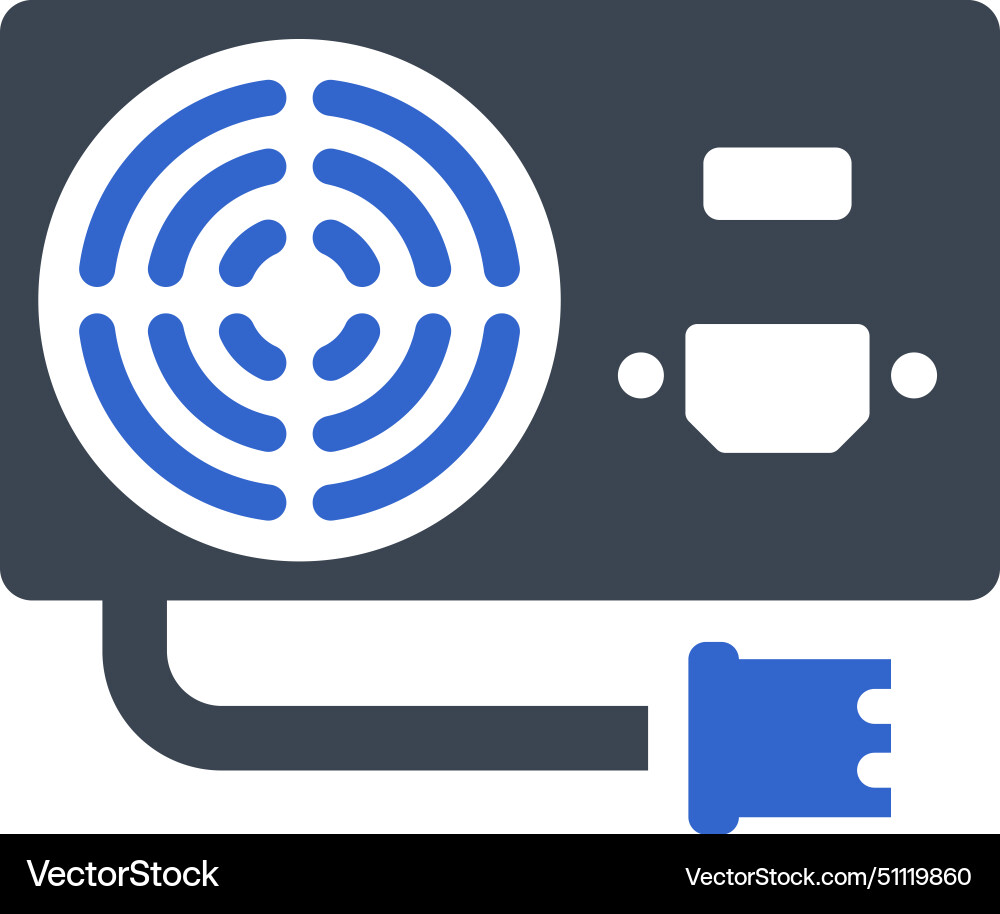 Hardware power supply icon Royalty Free Vector Image