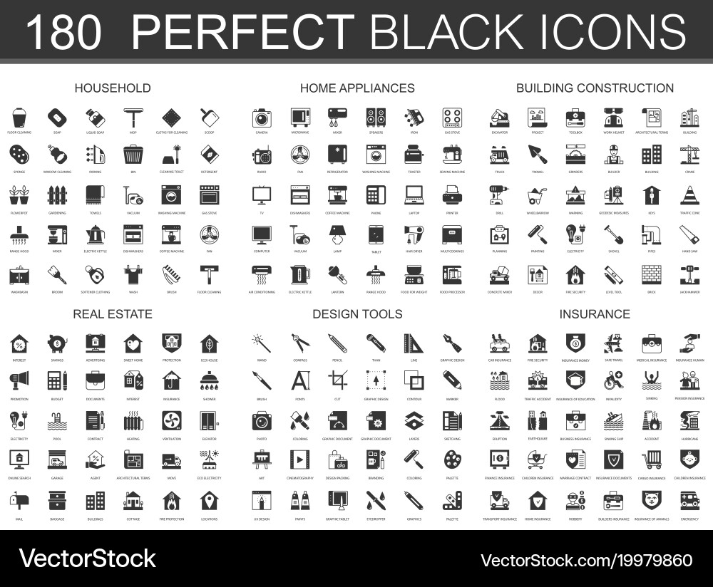 Home & Construction Icons Royalty Free Vector Image