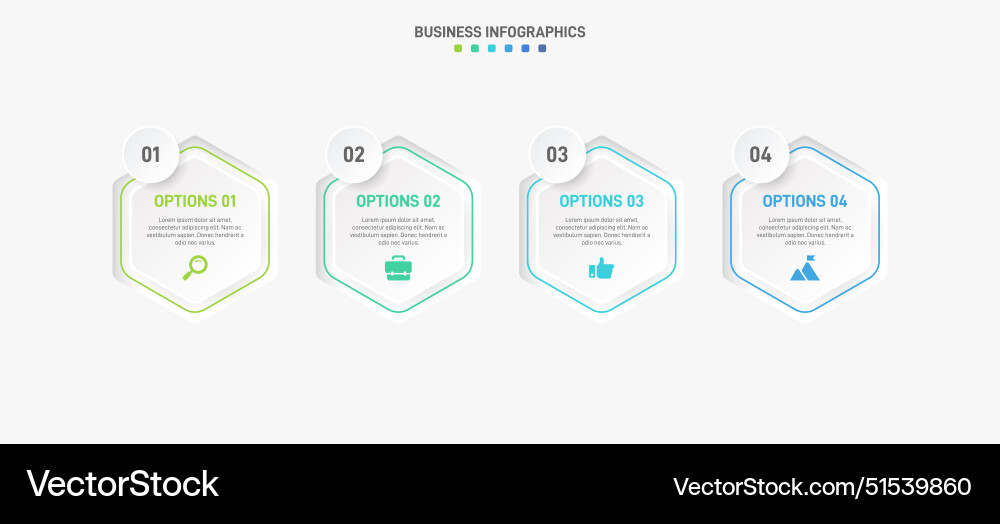 Horizontal progress bar featuring 4 arrow-shaped Vector Image