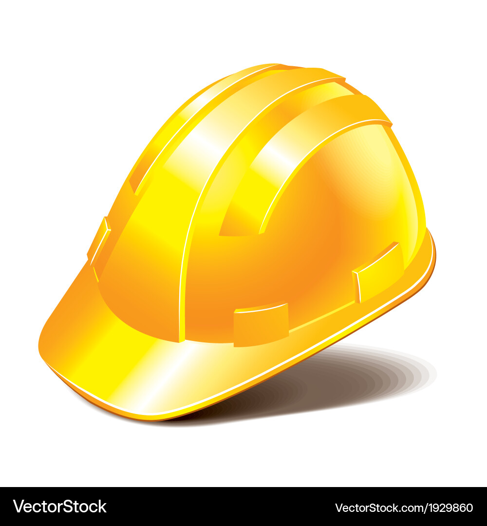 Object engineer helmet Royalty Free Vector Image