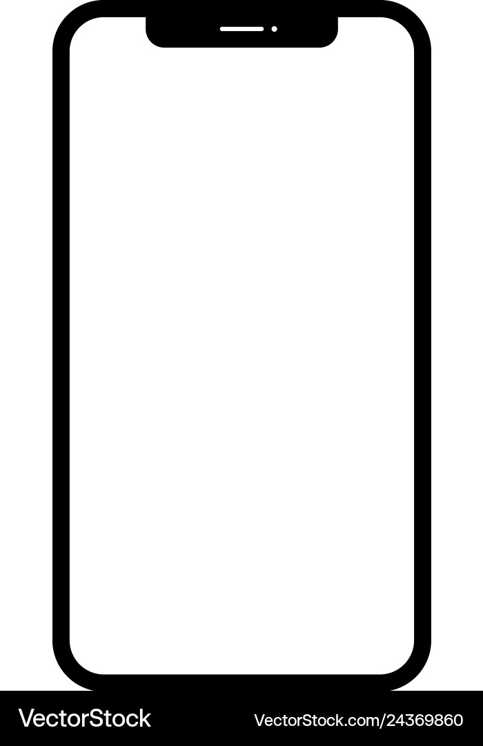 Outline line smartphone on white background Vector Image