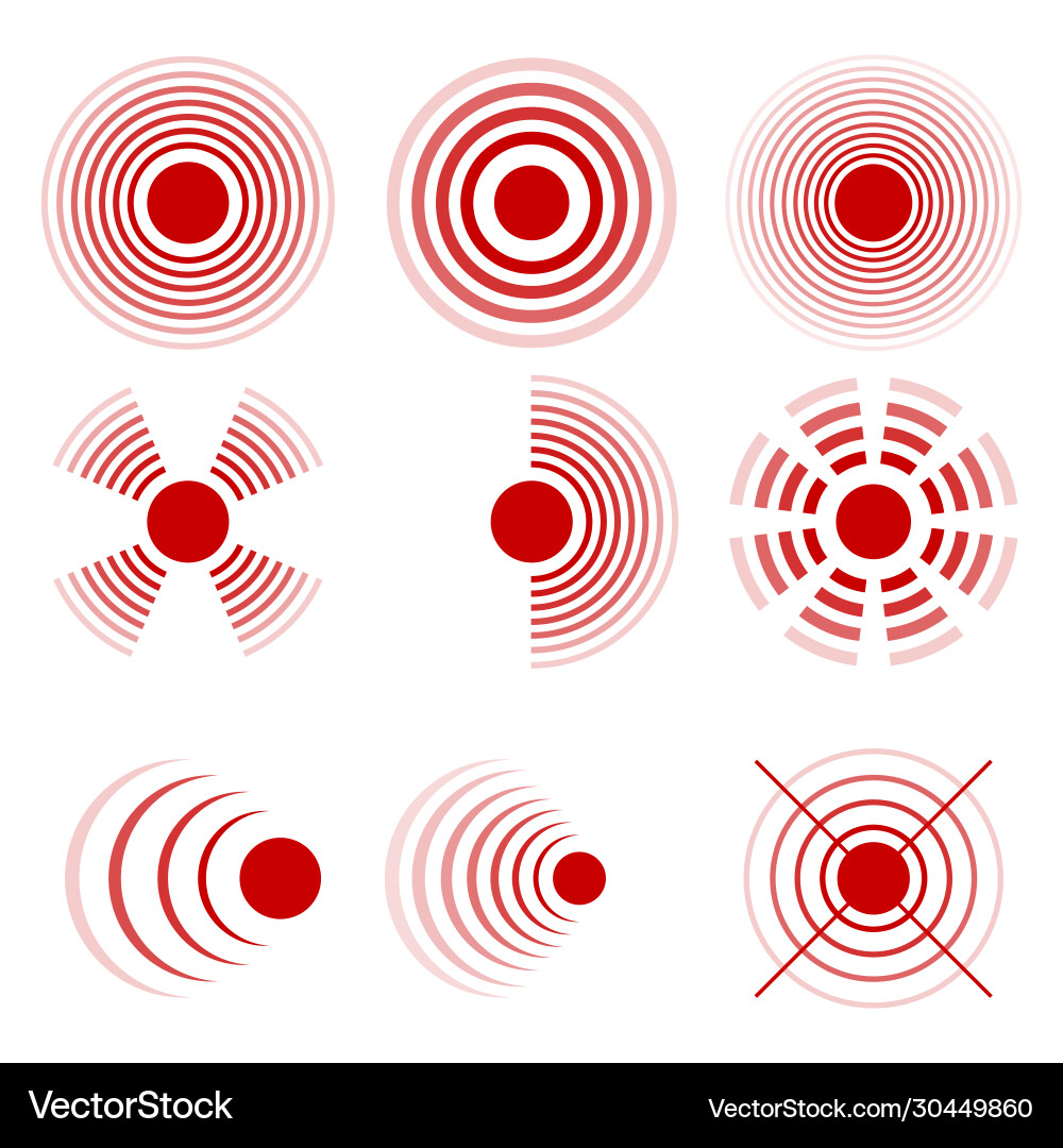 Pain Circles - Medical Symptoms Royalty Free Vector Image