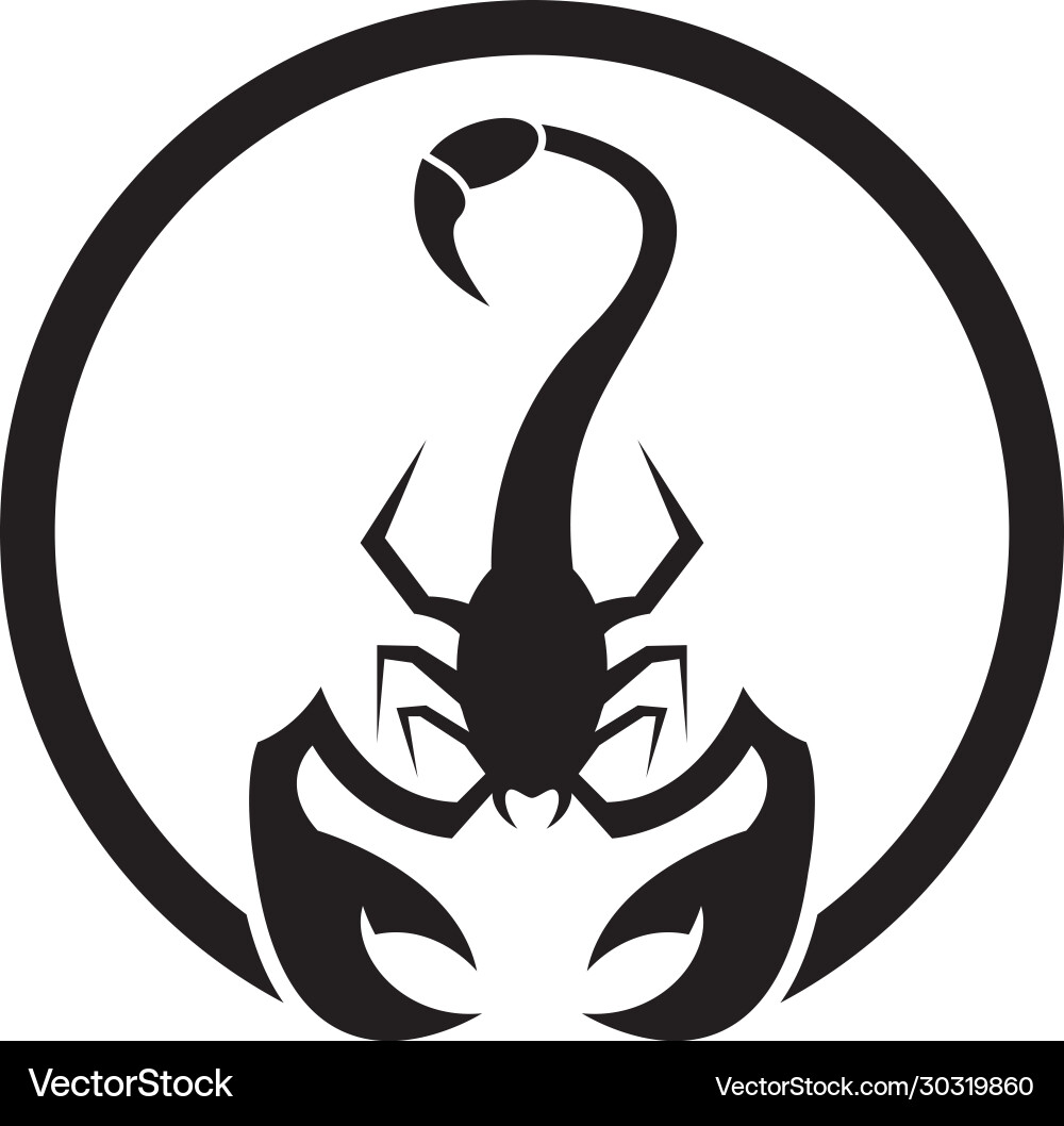 Scorpion symbol icon Royalty Free Vector Image