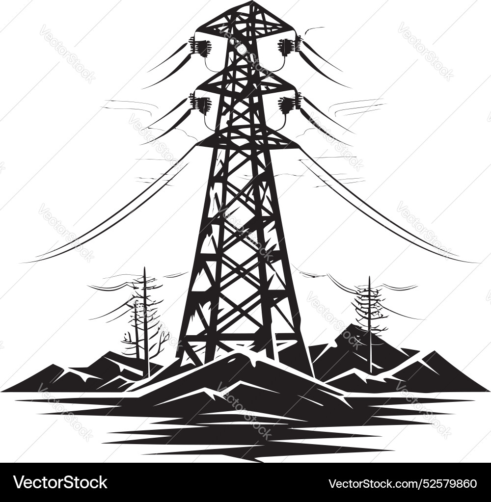Voltagevanguard hand drawn symbol for electric Vector Image