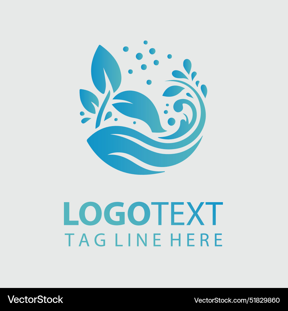 Water splash logo Royalty Free Vector Image - VectorStock