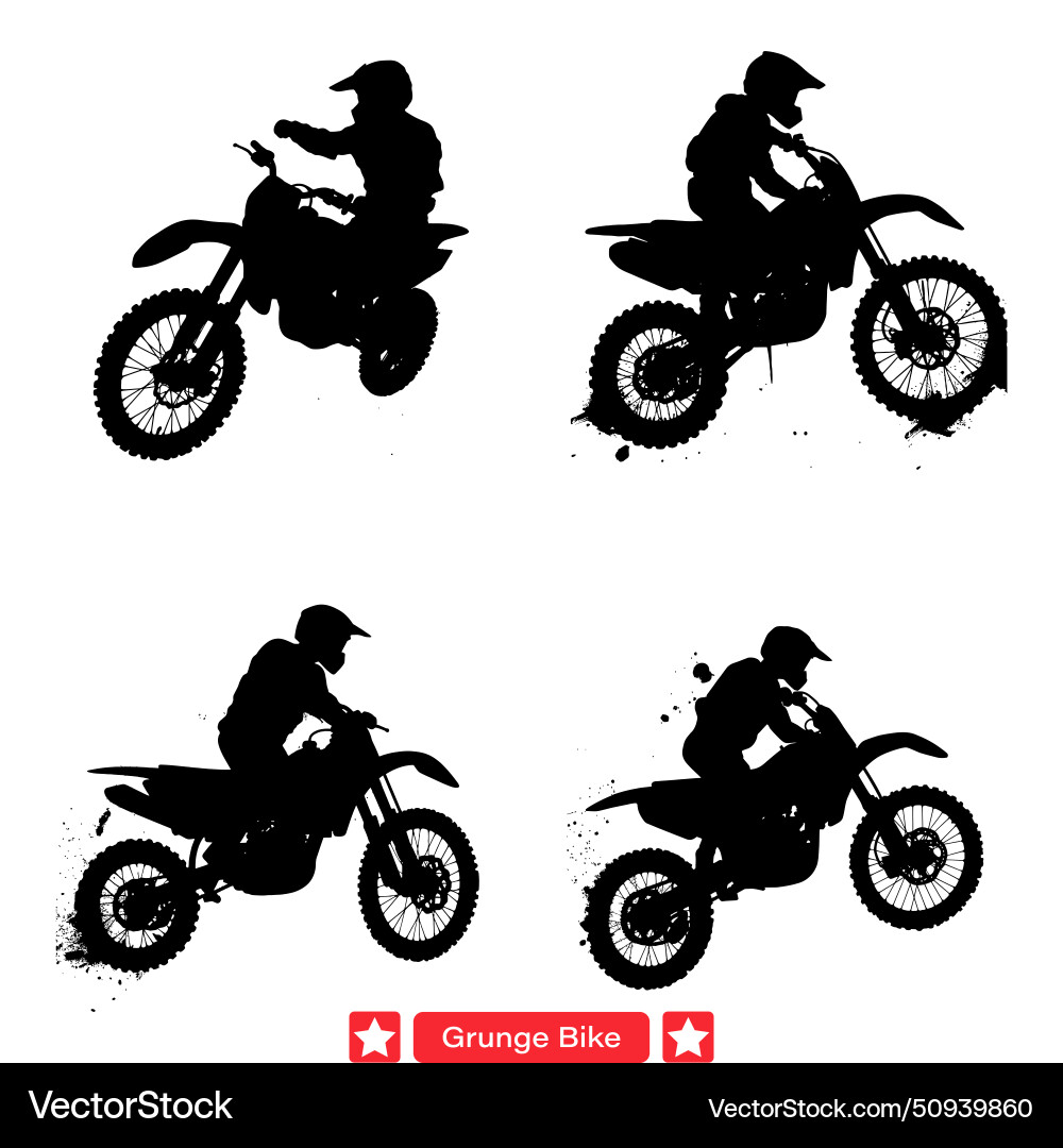 Worn out bike bundle authentic retro elements Vector Image