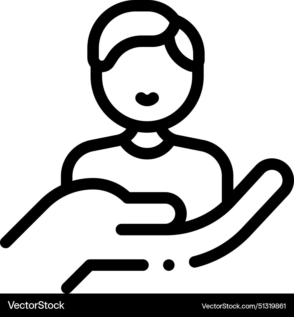 Adoption icon thin linear style design isolated Vector Image