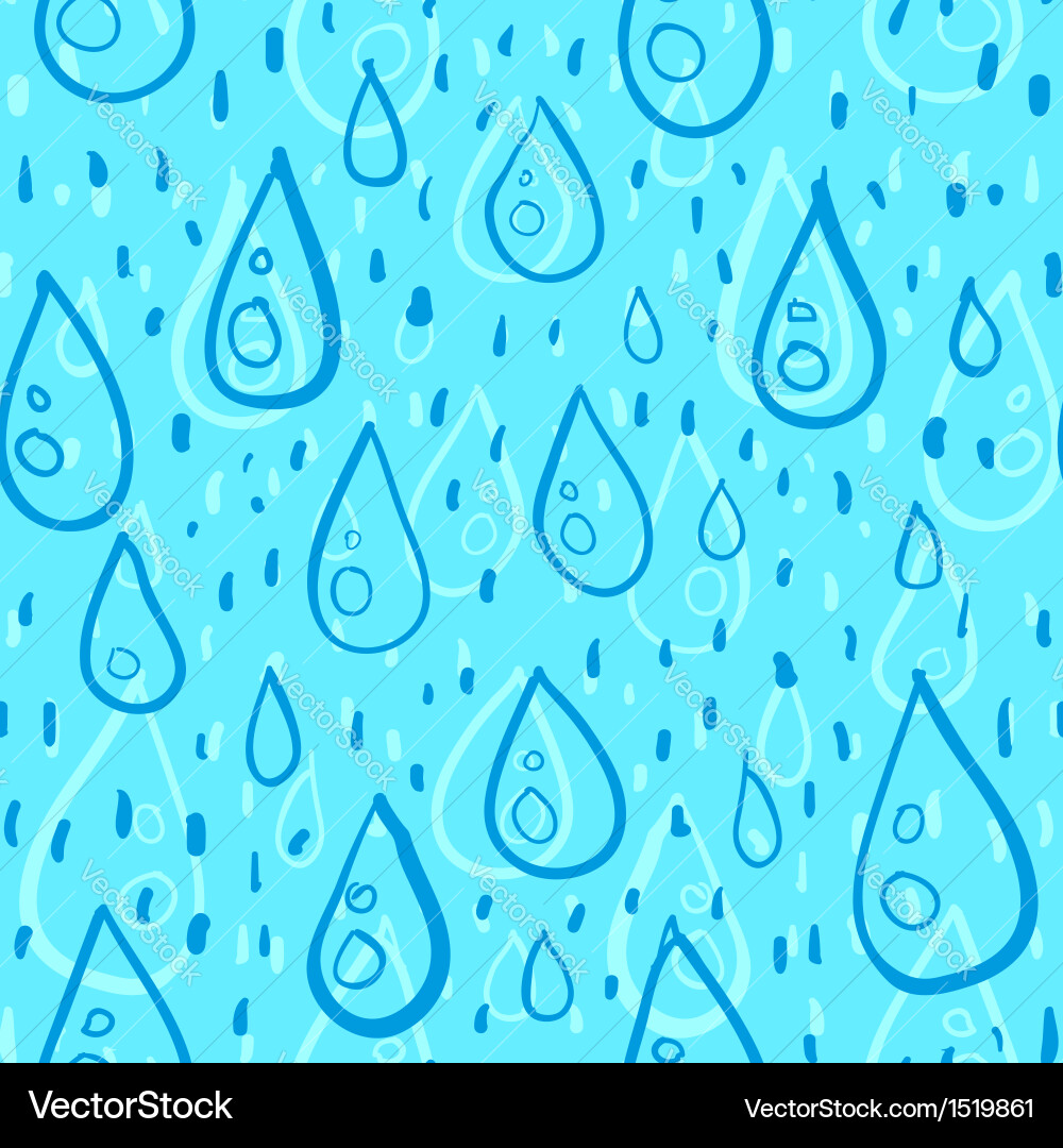 Blue Water Drops Seamless Pattern Royalty Free Vector Image