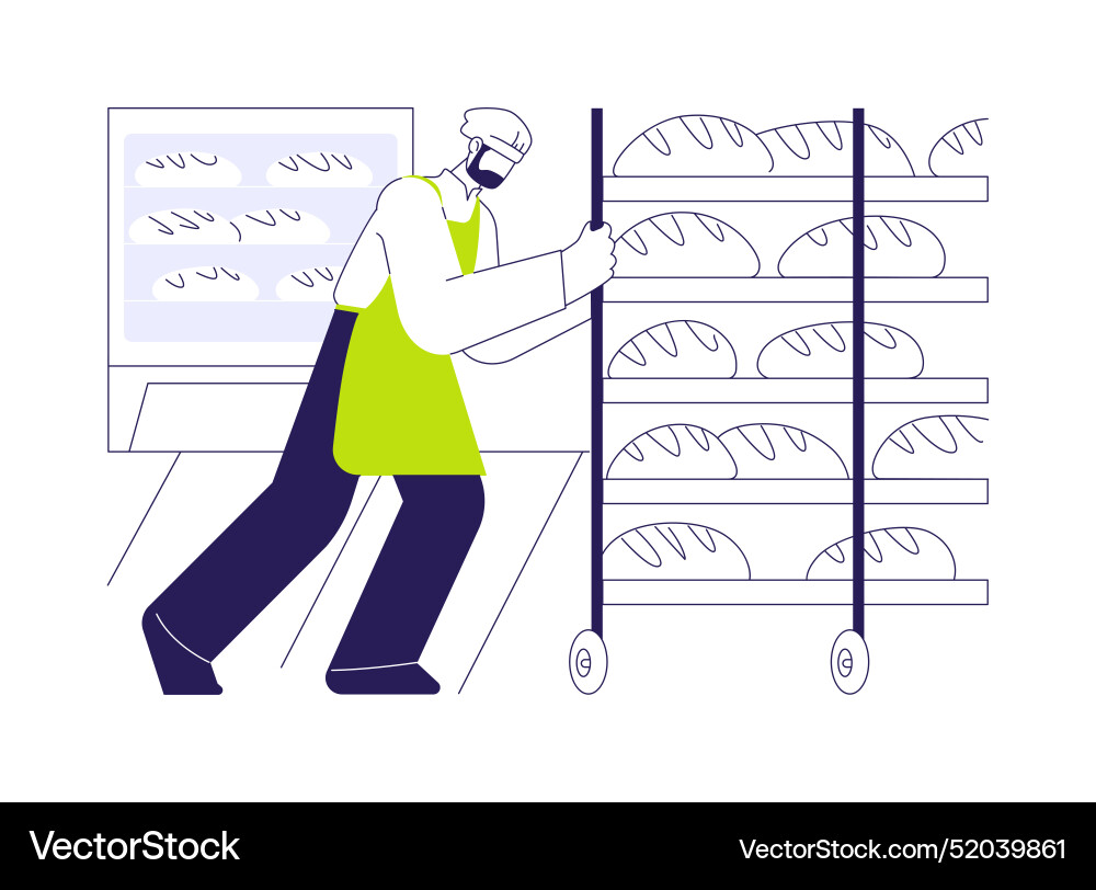 Commercial bread baking abstract concept Vector Image