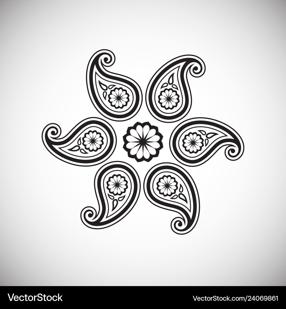 Floral Paisley Icon Royalty Free Vector Image - VectorStock