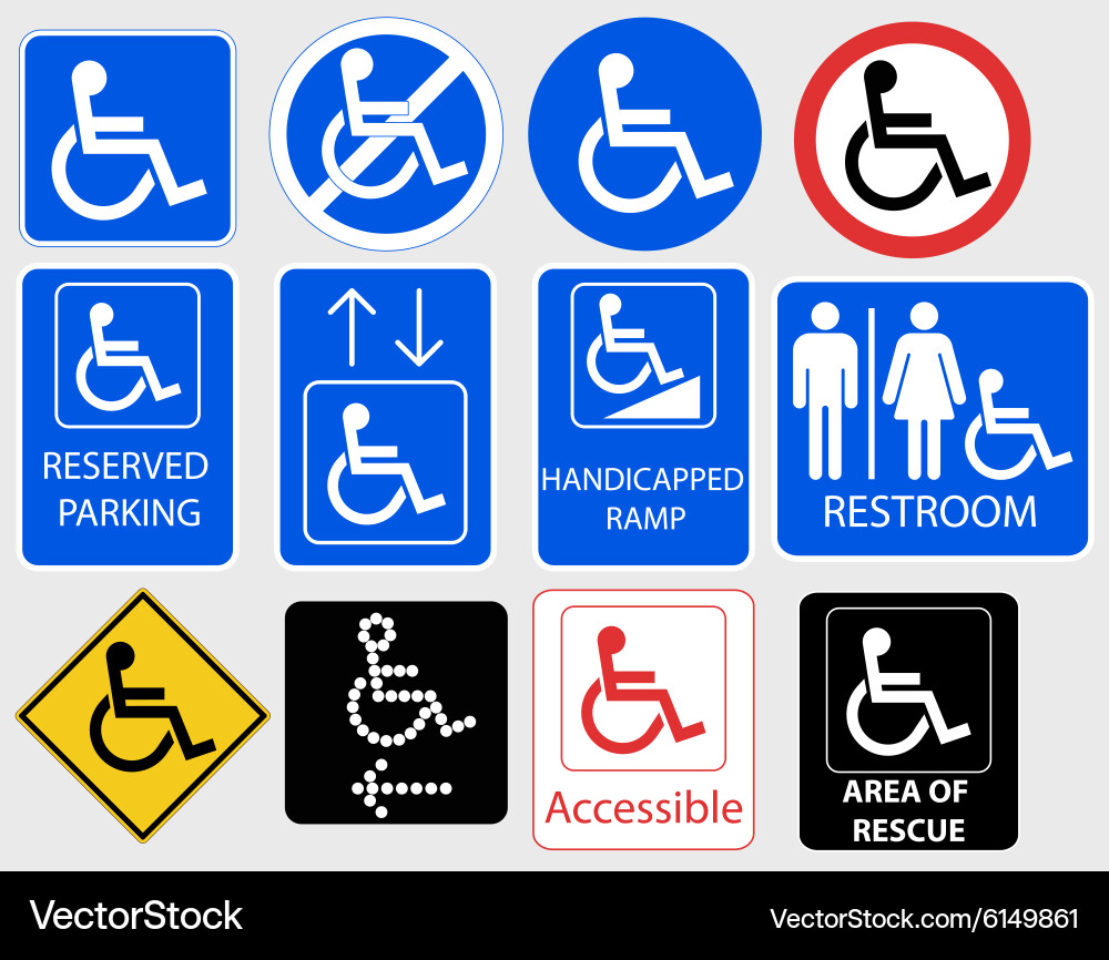 Handicap symbol graphic Royalty Free Vector Image