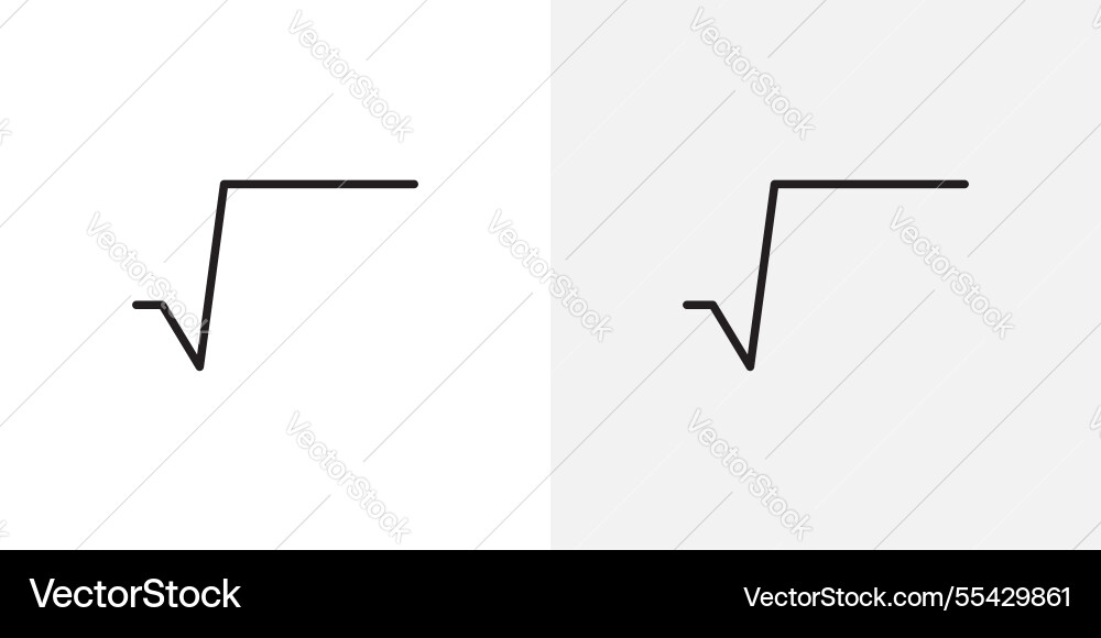 Square root icons pack for apps and ui ux desigs Vector Image