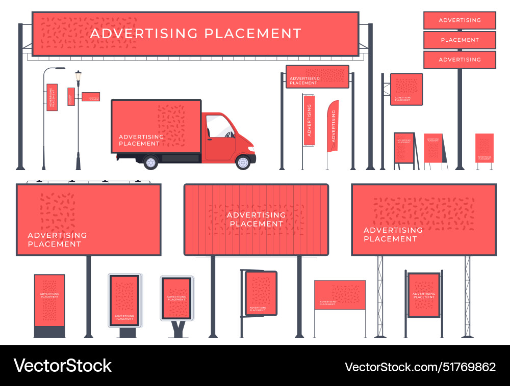 Advertising billboard carriers metal structures Vector Image