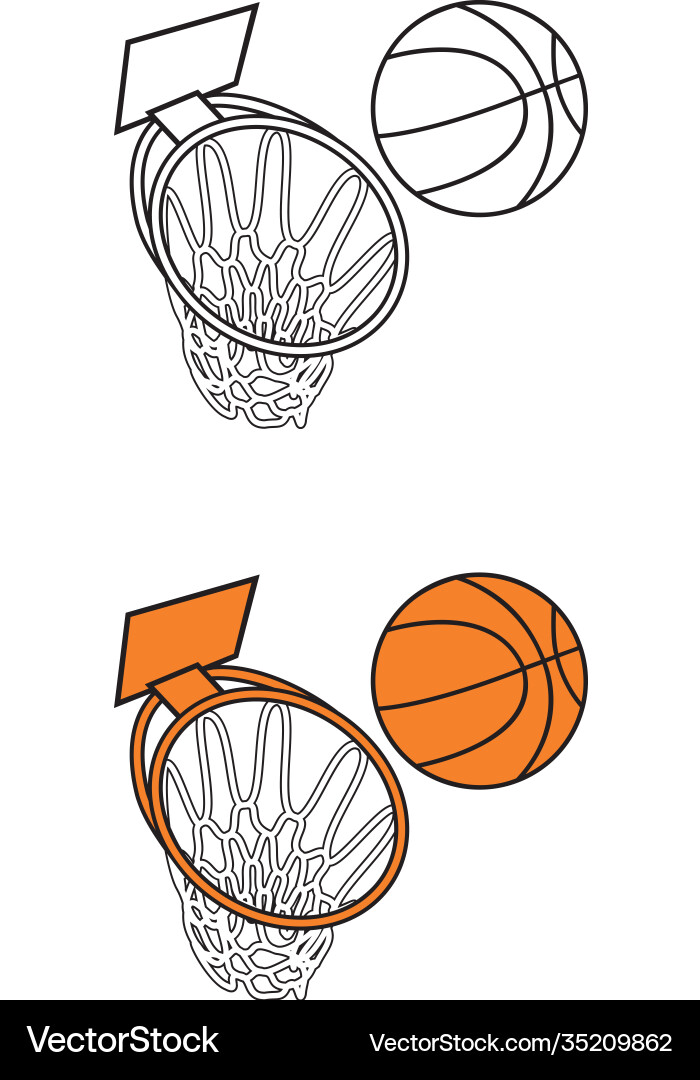Basketball hoop Royalty Free Vector Image - VectorStock