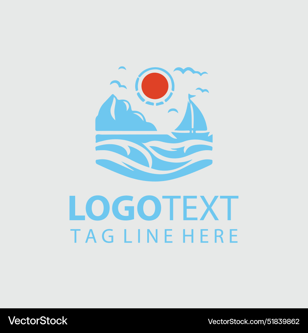 Beach logo Royalty Free Vector Image - VectorStock