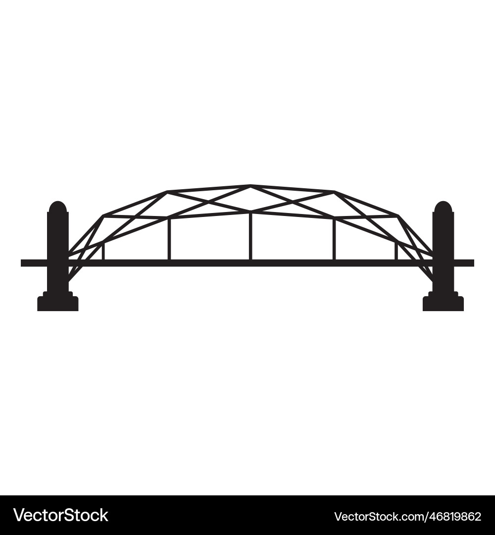 Bridge stroke icon 06 Royalty Free Vector Image