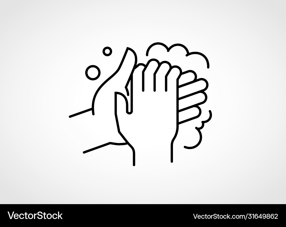 Handwashing with Soap - Hygiene Icon Royalty Free Vector
