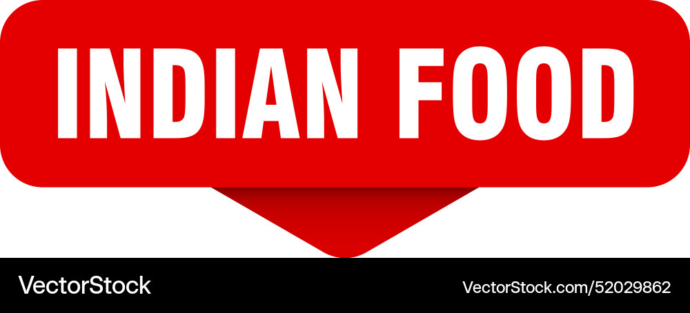 Indian food sticker sign Royalty Free Vector Image