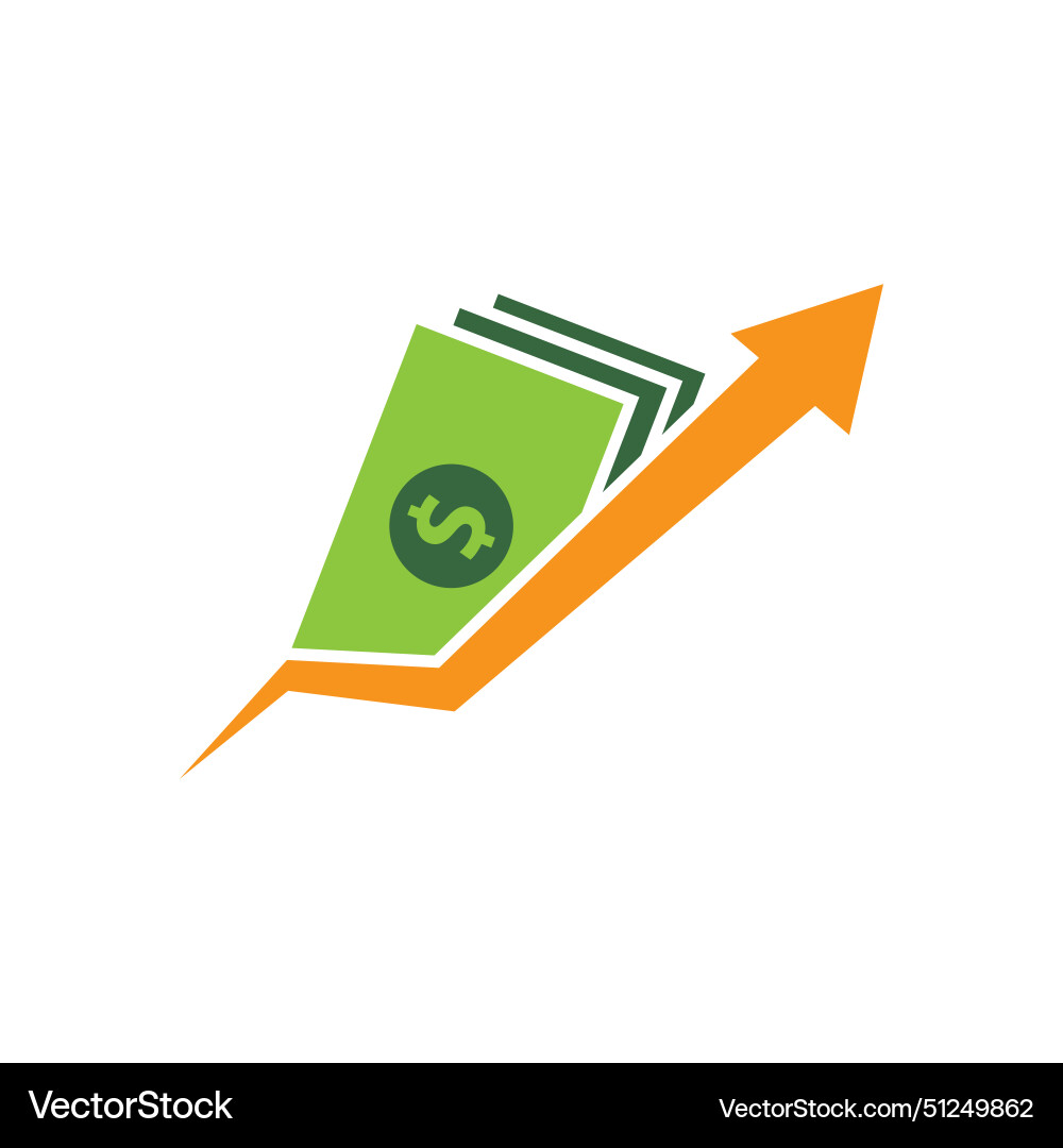 Money logo icon flat design Royalty Free Vector Image