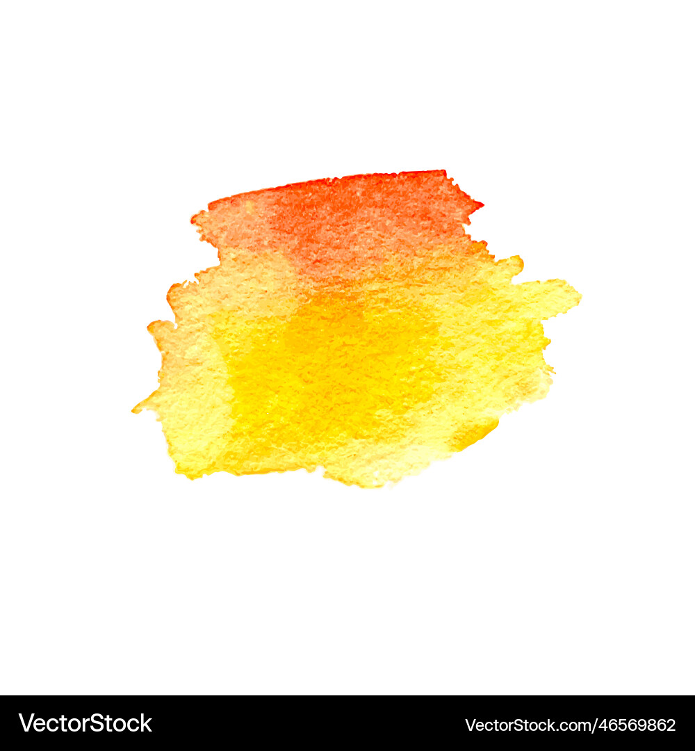 Red yellow watercolor Royalty Free Vector Image